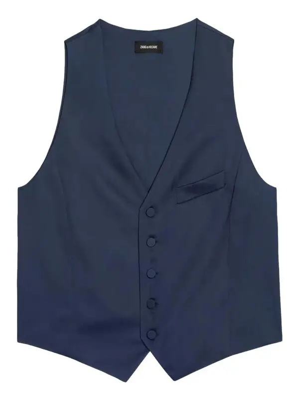 Zadig&Voltaire Emaux Button Waistcoat - Blue