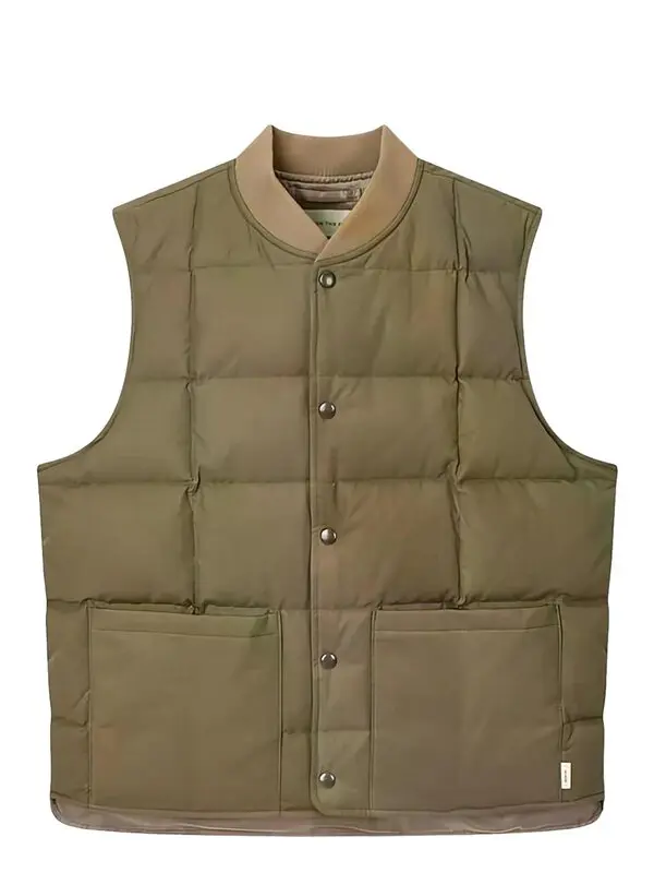 MAN ON THE BOON. Quilted Duck-down Vest - Green