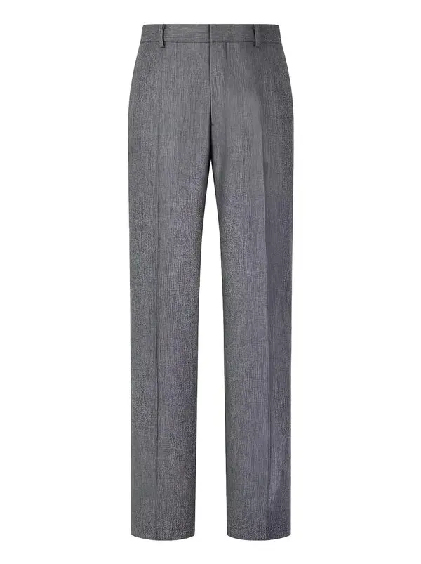 MAN ON THE BOON. Flannel Suit Trousers - Grey