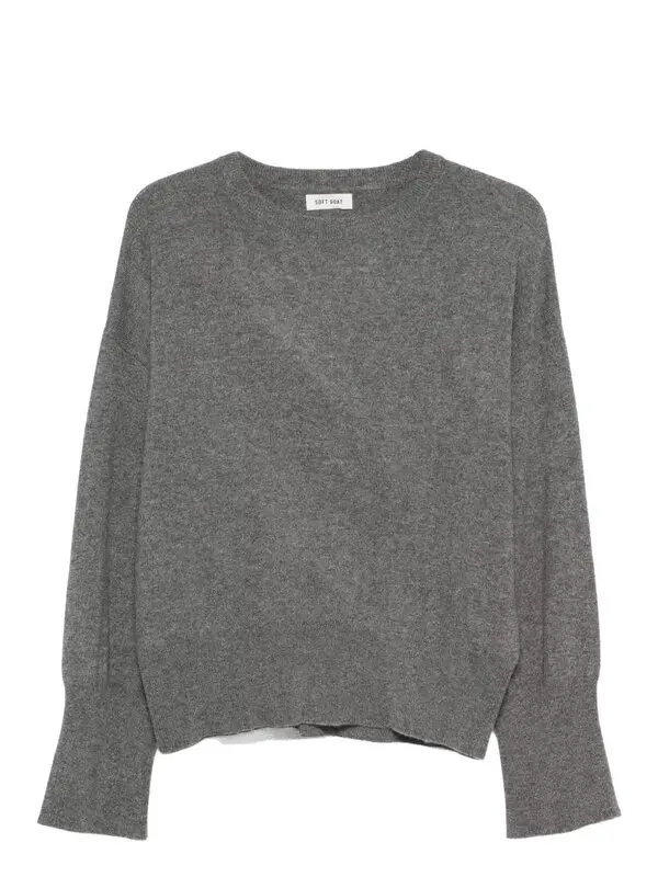 Soft Goat Long-sleeve Crewneck Knitwear - Grey