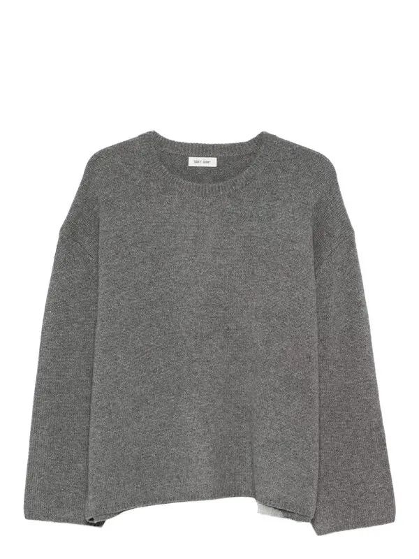 Soft Goat Crew-neck Long-sleeve Knitwear - Grey