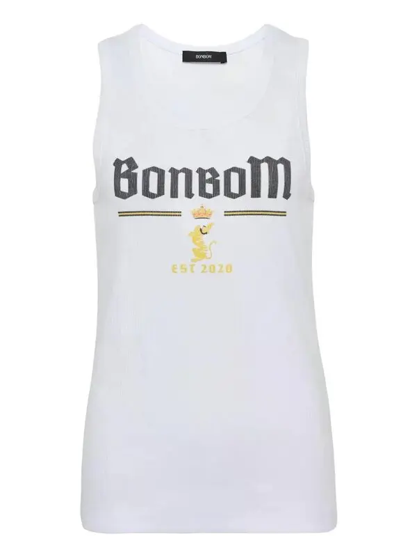 BONBOM Logo-print Tank Top - White
