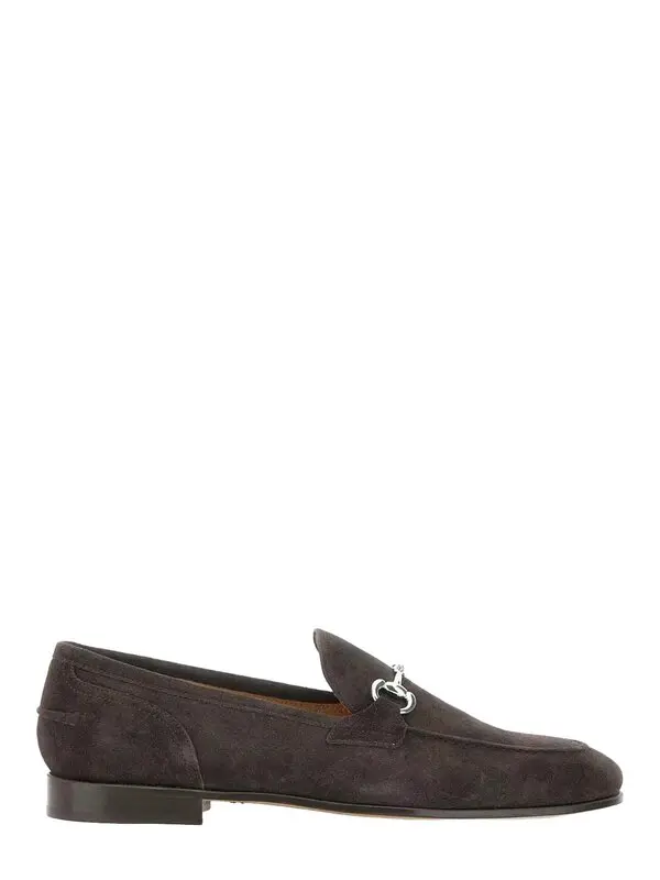 DUCA DEGLI ABRUZZI Almond-toe Suede Loafers - Brown