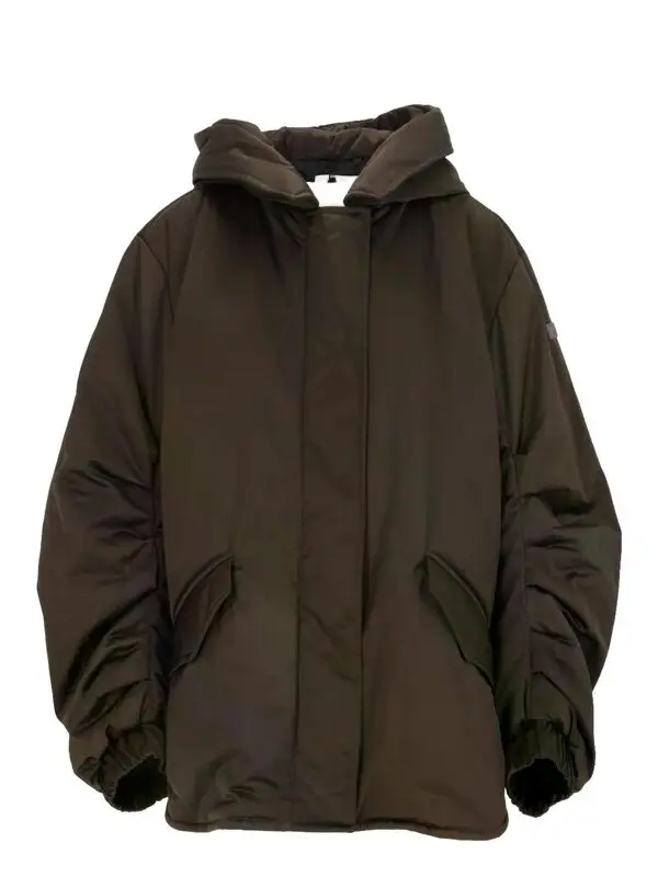 LEMPELIUS Hooded Padded Jacket - Brown