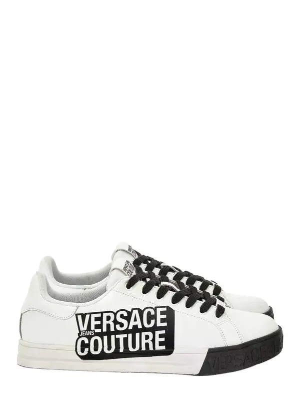 Versace Logo Lace-up Sneakers - 003 White