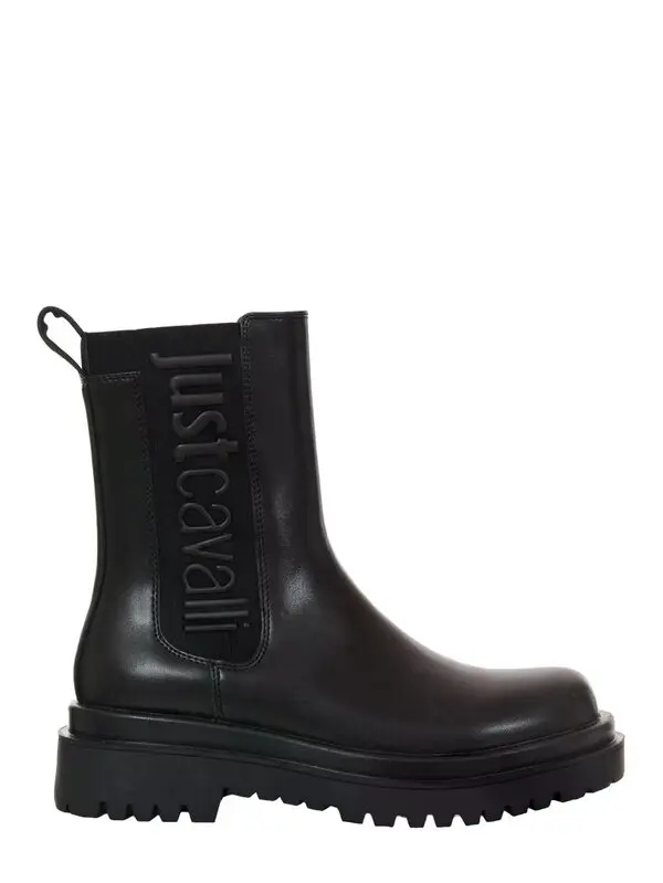 Just Cavalli Logo-detail Platform Boots - Black