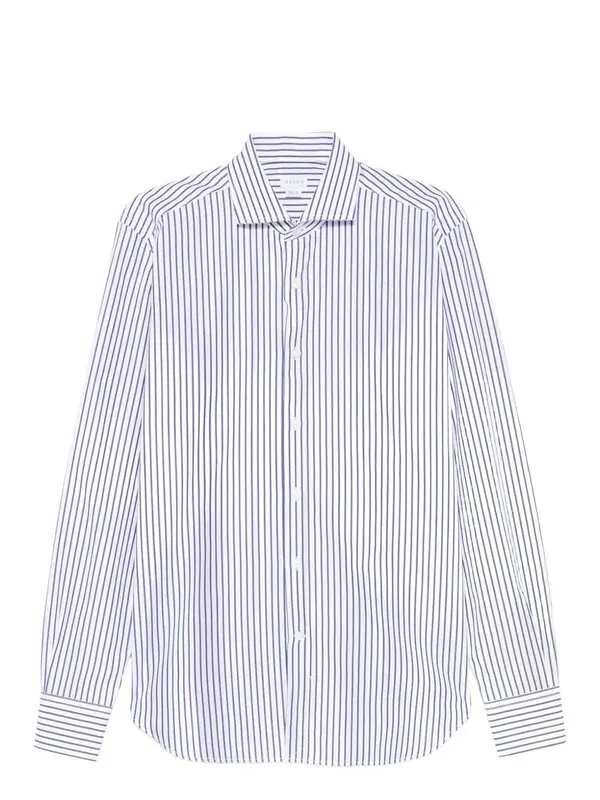ORIAN Striped-pattern Shirt - White