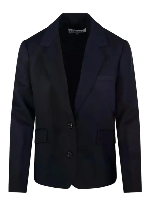 Loewe Buckle-detail Tailored Jacket - Blue