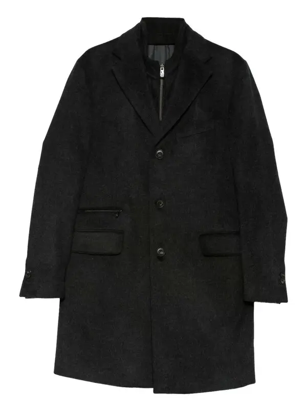 Corneliani Flap-pockets Single-breasted Coat - Black