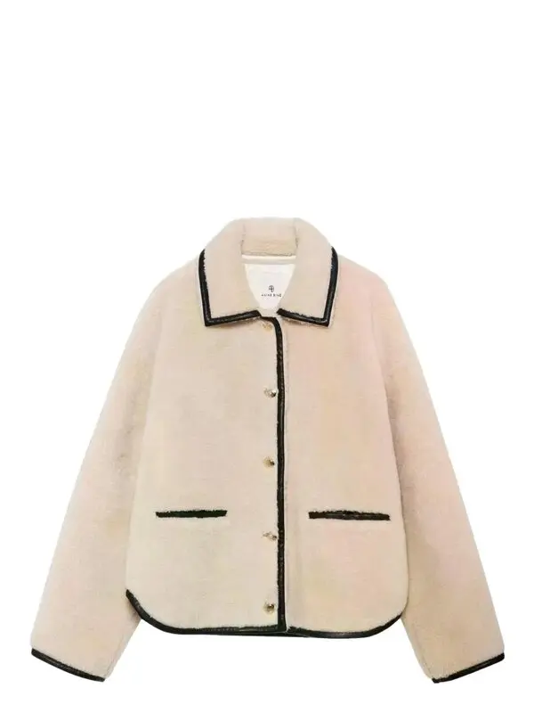 ANINE BING Fleece Texture Jacket - Neutrals