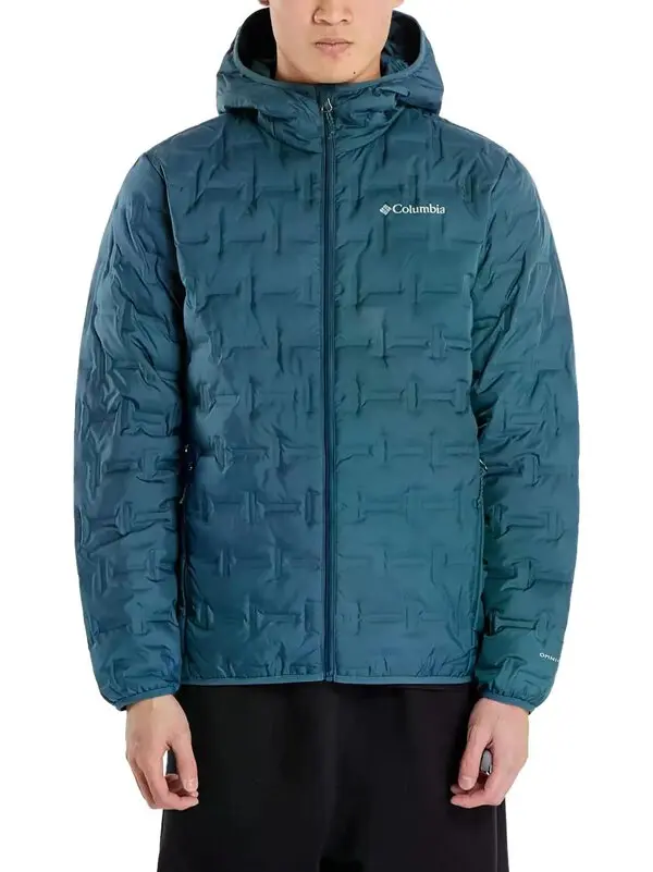 Columbia Patterned Hooded Jacket - Blue