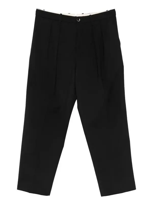NINE:INTHE:MORNING Zip-fastening Pleated Trousers - Black