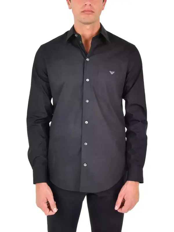 Emporio Armani Logo-detail Shirt - Black