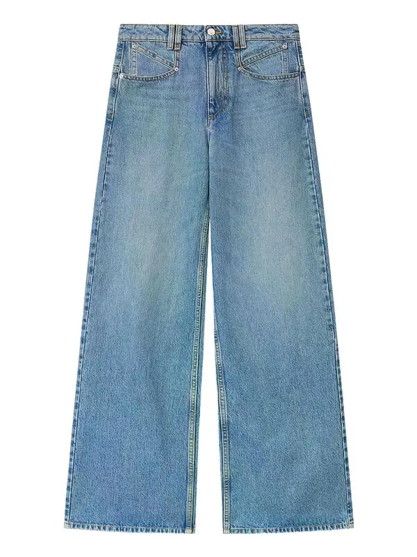Isabel Marant Lemony Wide Leg Jeans - Blue