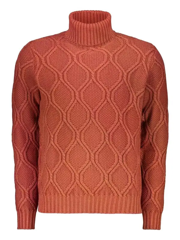 MOORER Turtleneck Sweater - Orange