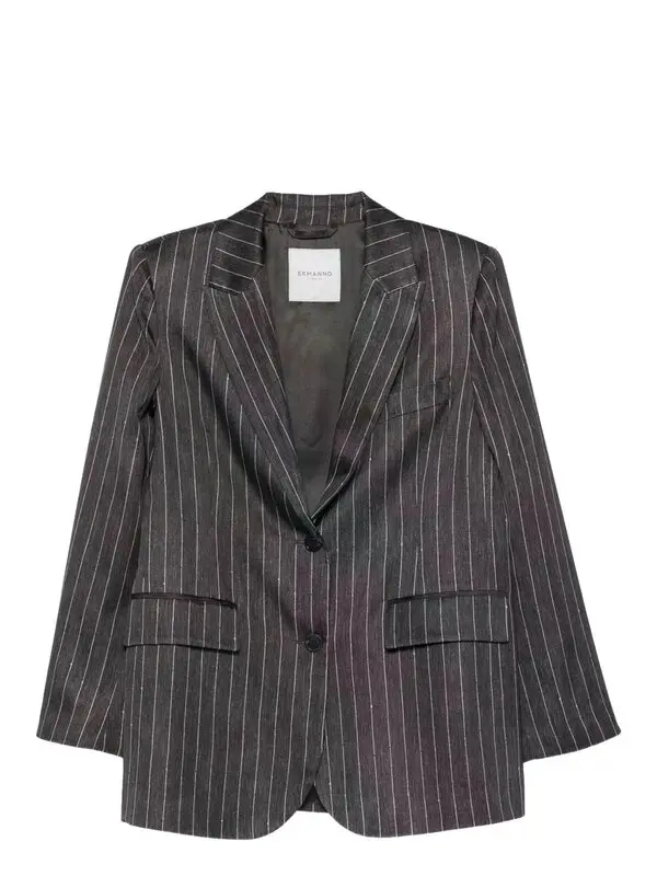 ERMANNO FIRENZE Stripe-pattern Blazer - Grey