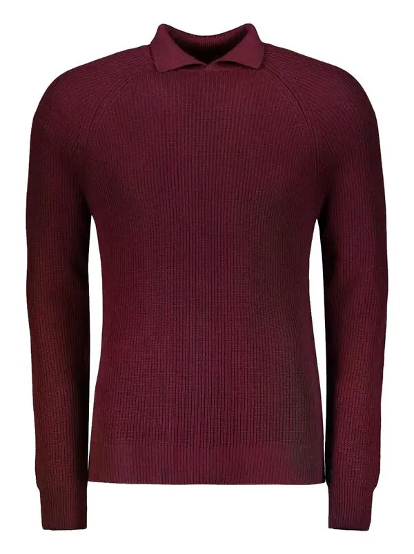 MOORER Ribbed-knit Sweater - Red