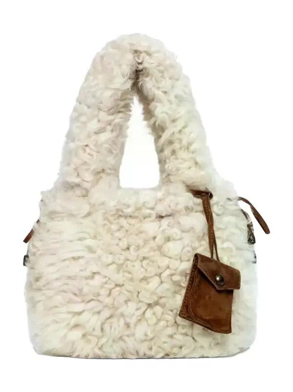BIGARDINI Ileana Shearling Tote Bag - Neutrals