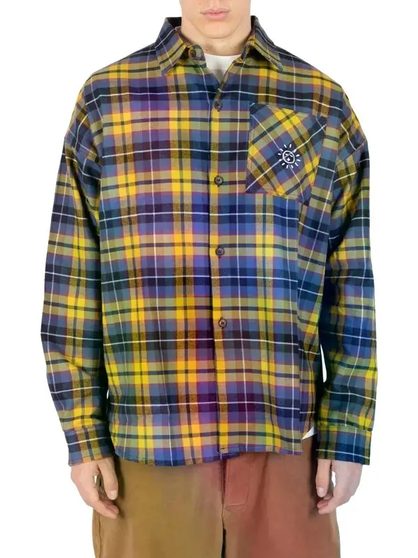 SOCIETE ANONYME Plaid Pocket Shirt - Blue