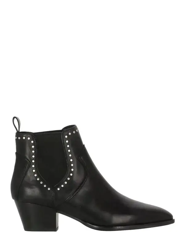 Ash Funk Studded Leather Boots - Black
