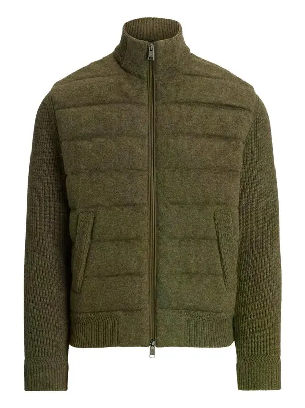 Ralph Lauren Quilted Ribbed-knit Jacket - Green