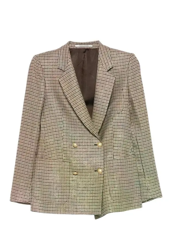 Tagliatore Check Double-breasted Jacket - Brown