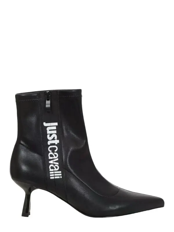 Just Cavalli Logo-detail Ankle Boots - Black