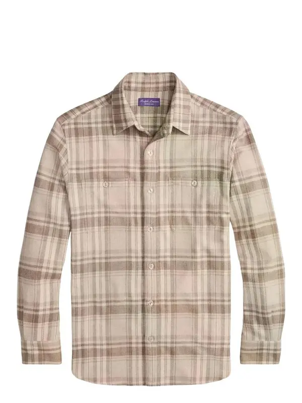 Ralph Lauren Purple Label Plaid Long-sleeve Shirt - Neutrals
