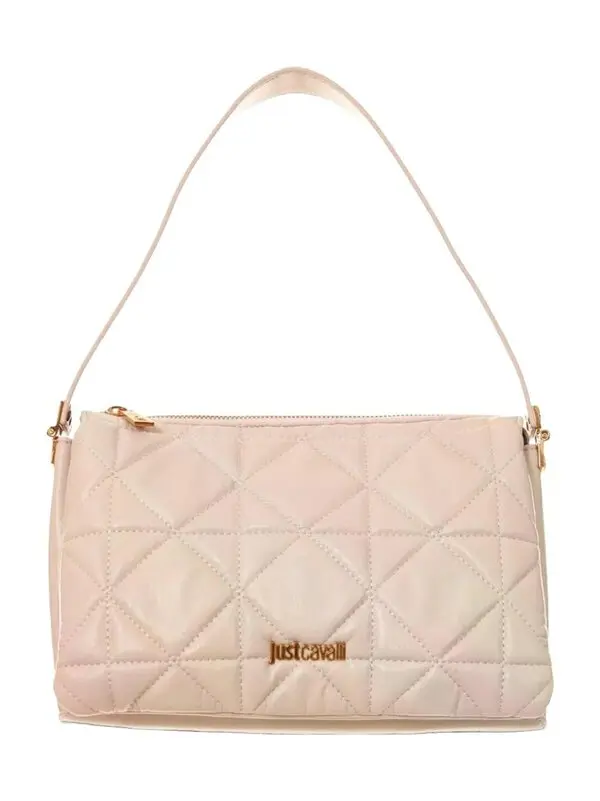 Just Cavalli Quilted Shoulder Bag With Logo Plaque - Pink