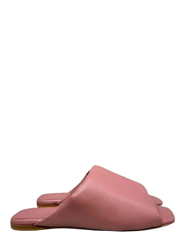 LA ROSE Nappa Leather Flat Sandals - Pink