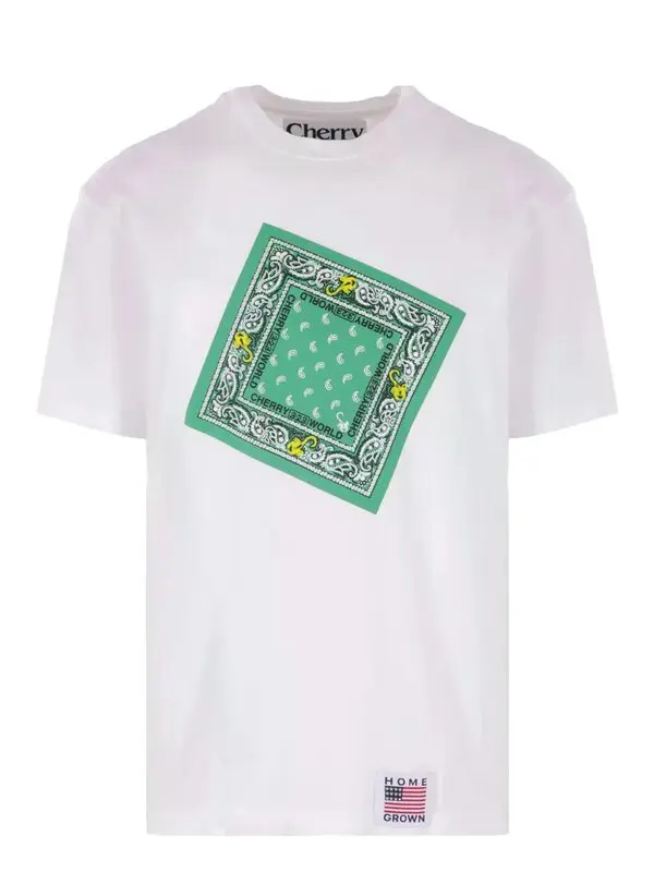 CHERRY WORLD Bandana Graphic-print T-shirt - White