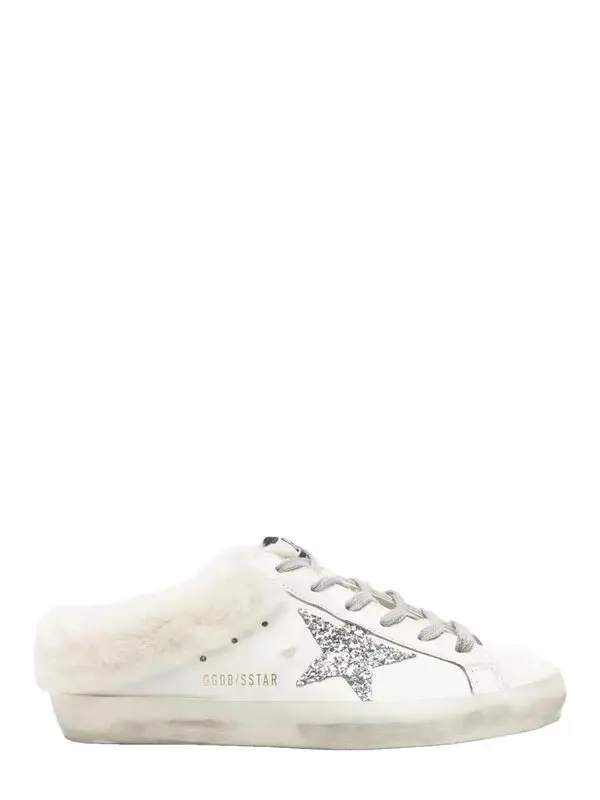 GOLDEN GOOSE Star-motif Shearling Sneakers - White