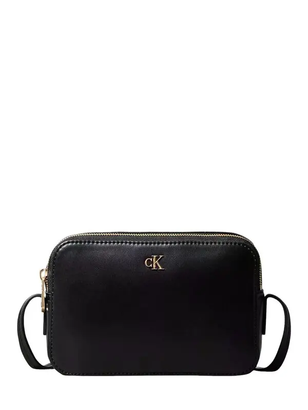 Calvin Klein Zip Logo Crossbody Bag - Black
