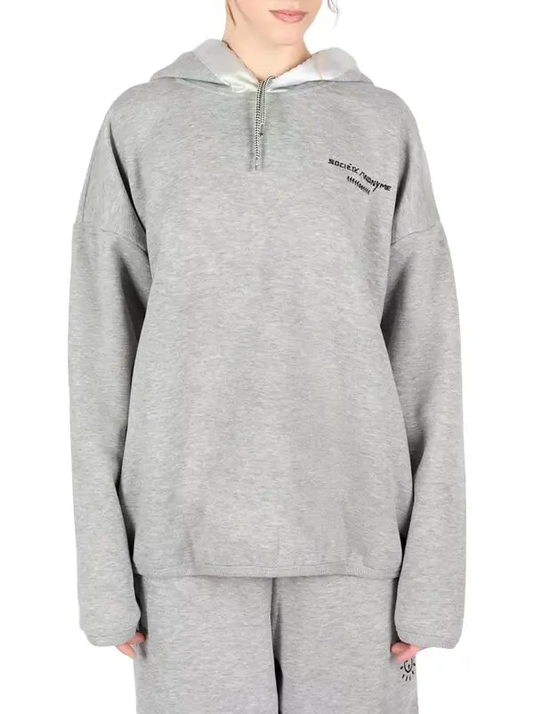 SOCIETE ANONYME Logo-embroidered Hoodie - Grey