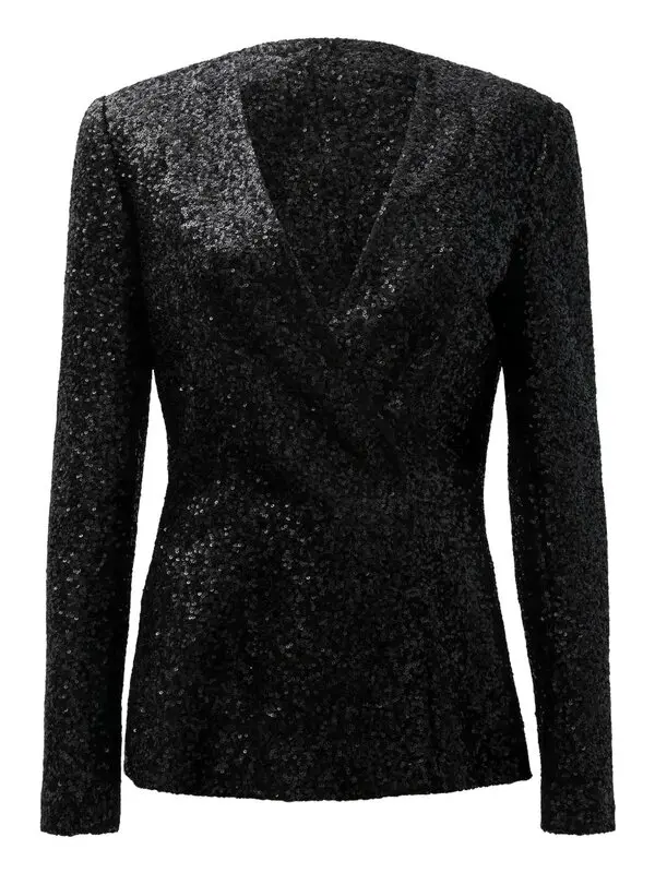 F.IT Sequin-embellished Blazer - Black
