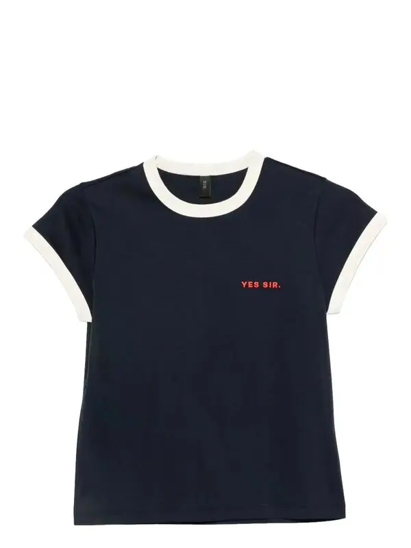 Sir The Label Logo-embroidered T-shirt - Blue