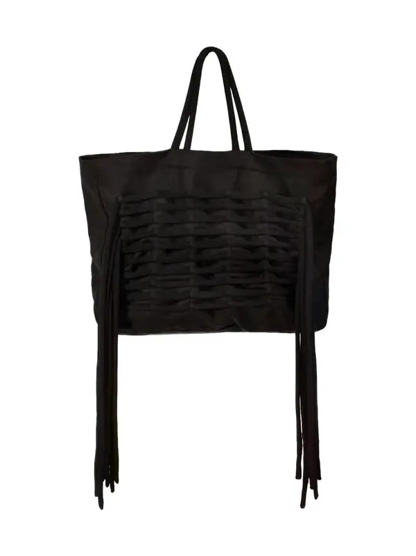 IOANA CIOLACU Large Fringed Tote Bag - Black