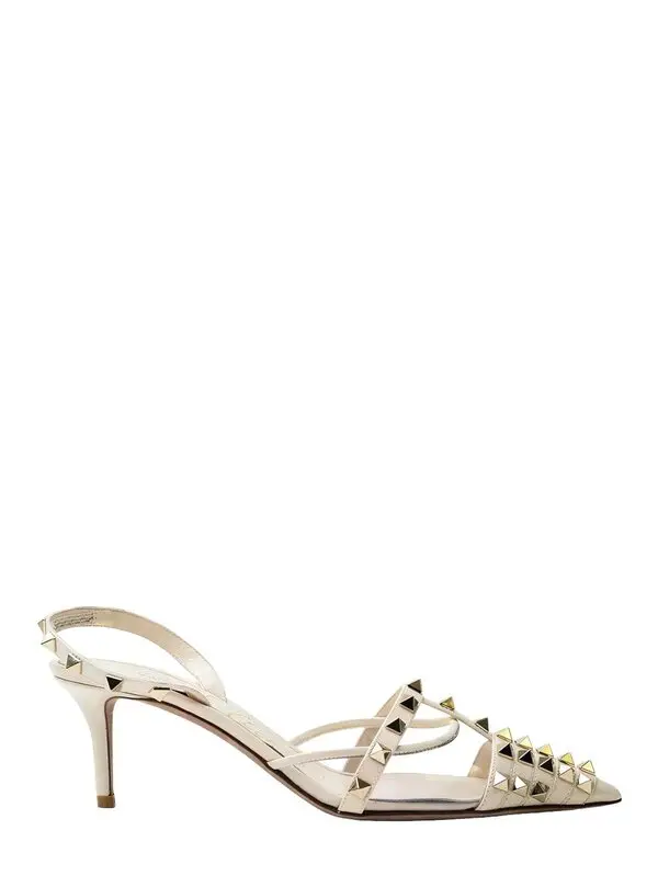 Valentino Garavani Studded Slingback Pumps - White
