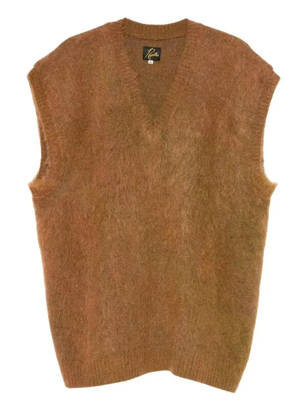 Needles Wool Gilet - Brown