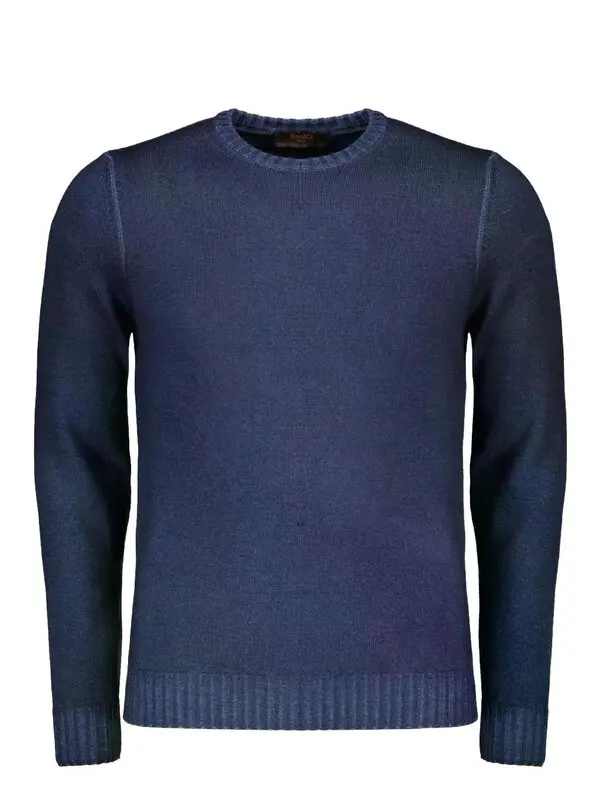 MOORER Crew-neck Sweater - Blue