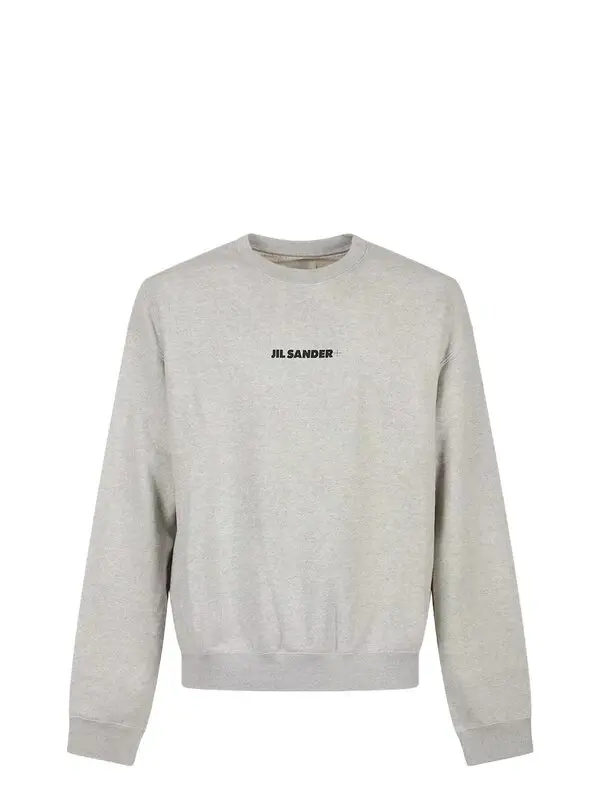 JIL SANDER Logo-embroidered Crew-neck Sweatshirt - Grey