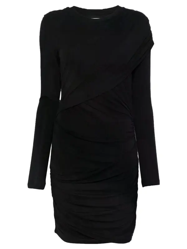 MAISON ETOILE Denise Draped Mini Dress - Black
