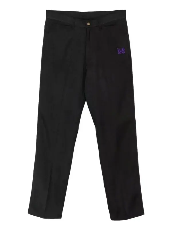 Needles Embroidered Trousers - Black