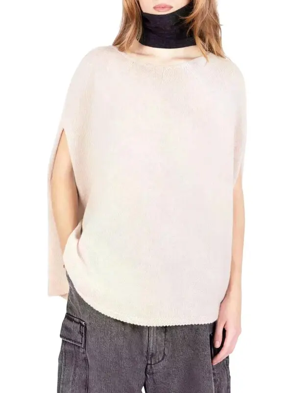 SOCIETE ANONYME Franci Slit-knit Cape - Neutrals
