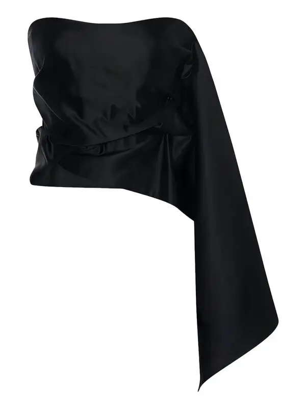 THE ROW Draped Asymmetrical Top - Black