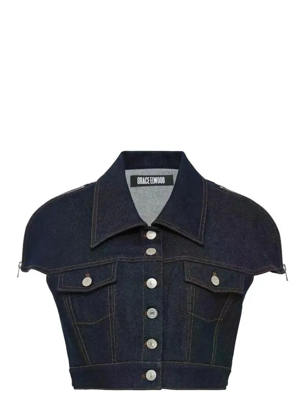 GRACE ELWOOD Denim Shirt - Blue