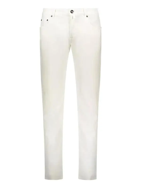 MOORER Credi-drl Five-pocket Jeans - White