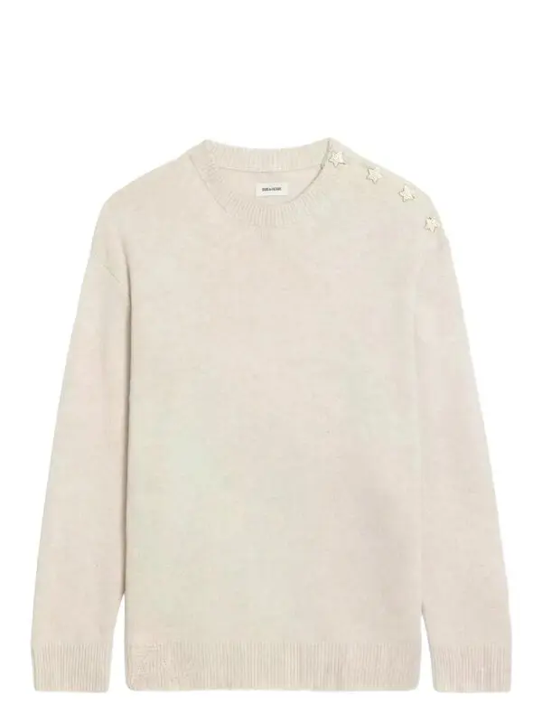 Zadig&Voltaire Swyna Lc Bijoux Star-embellished Sweater - Neutrals
