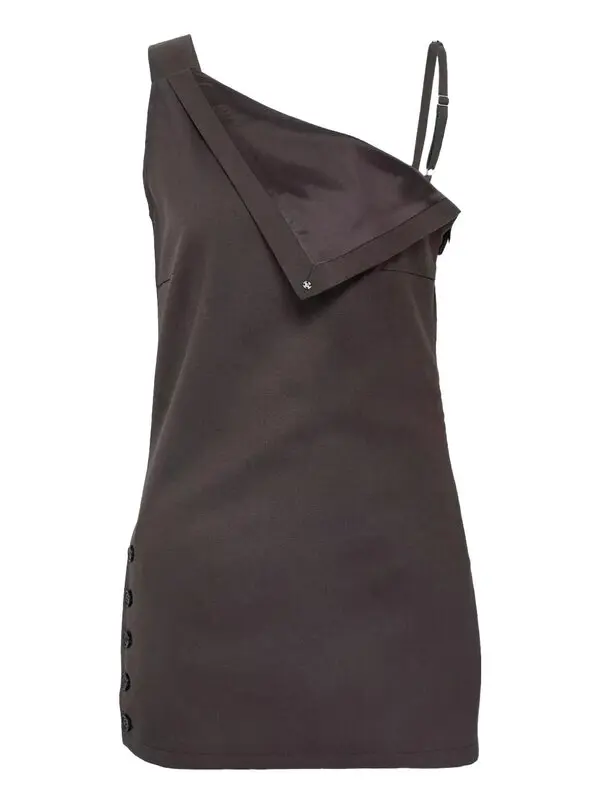 BONBOM Asymmetric Sleeveless Top - Brown