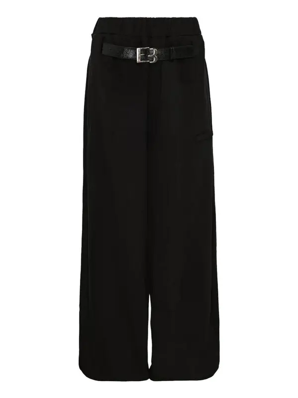BONBOM Detachable Logo-belt Trousers - Black